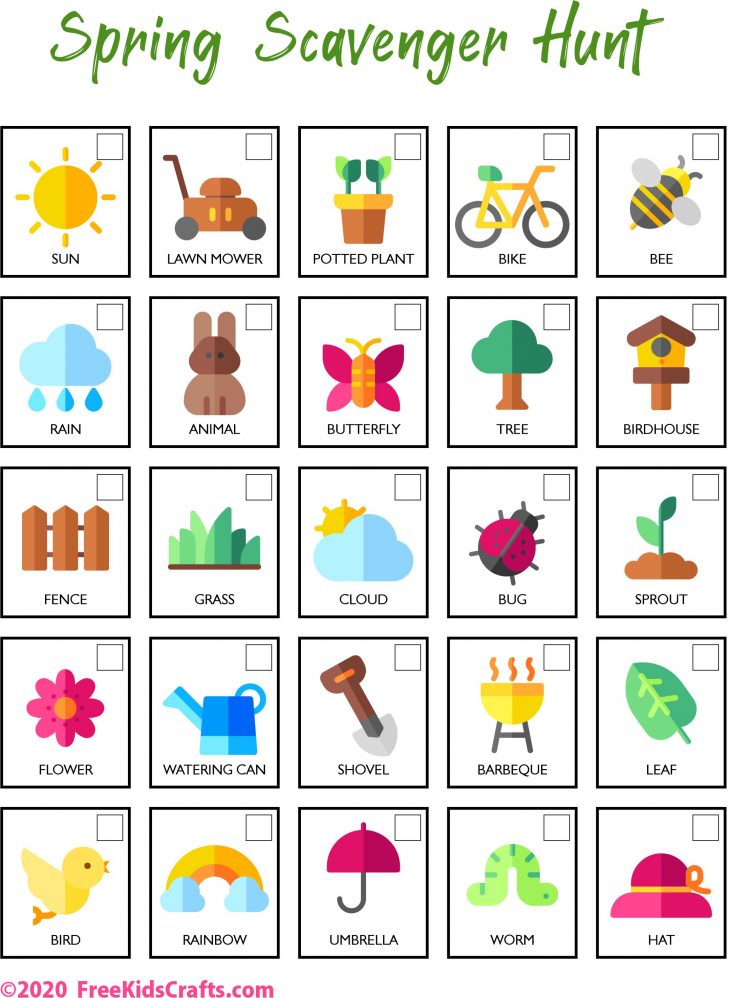 Printable Spring Scavenger Hunt