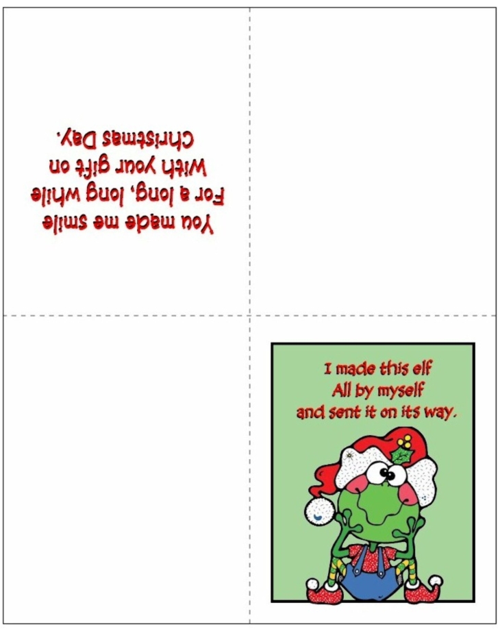 Printable Elf Thank You Card