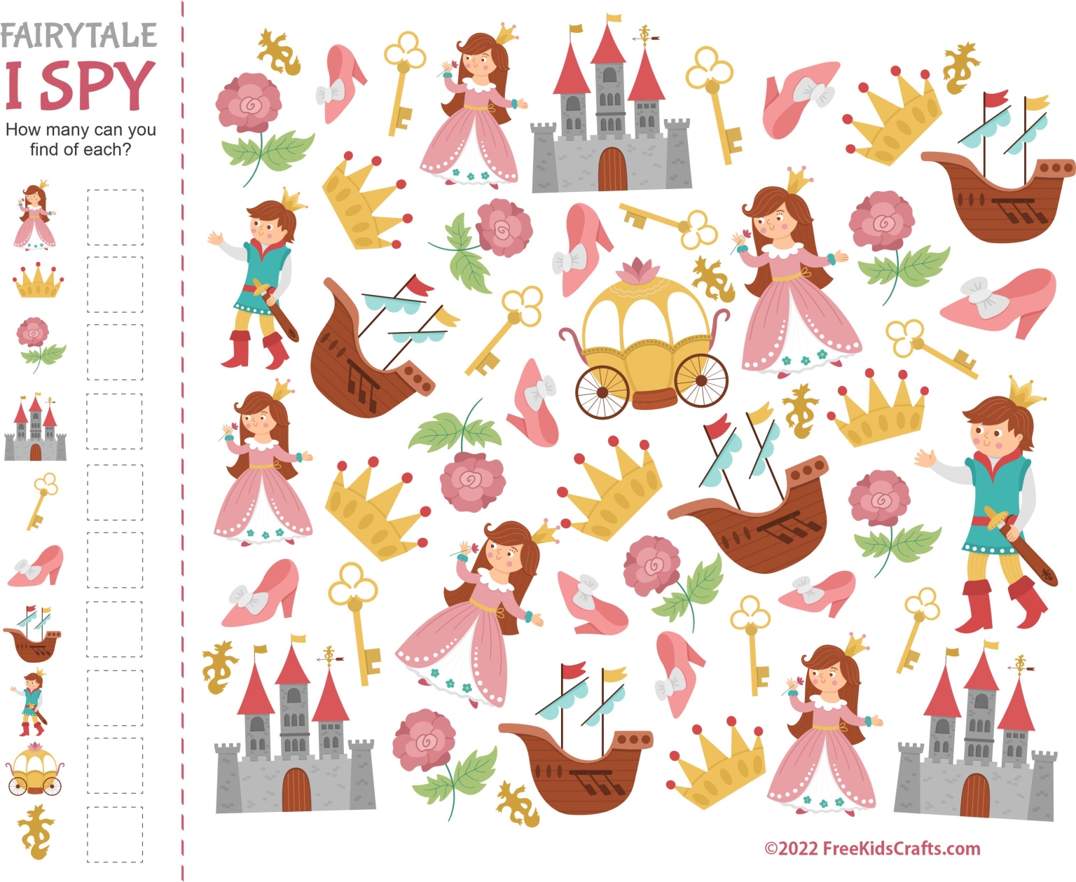 I Spy Fairy Tale Worksheet