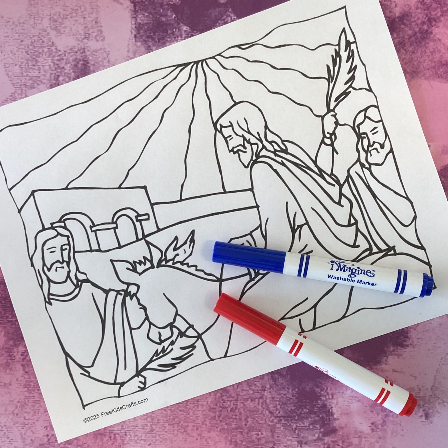 Jesus Palm Sunday Coloring Page
