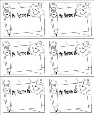 Back-To-School Name Tag