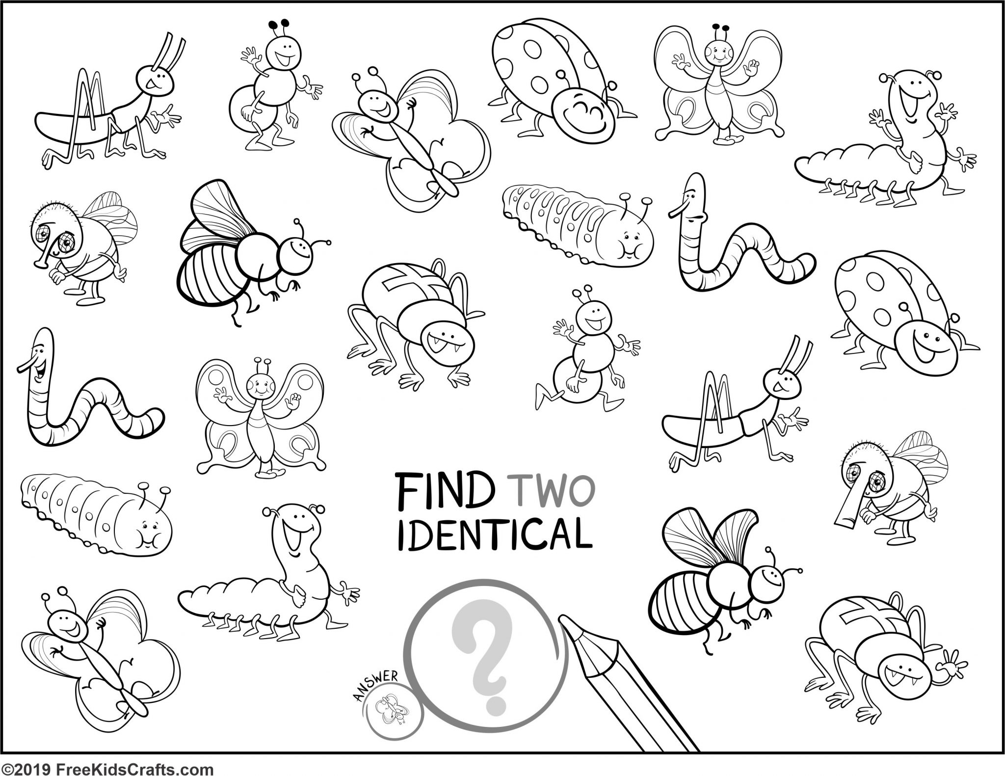 5 Buggy Coloring Pages and Puzzles