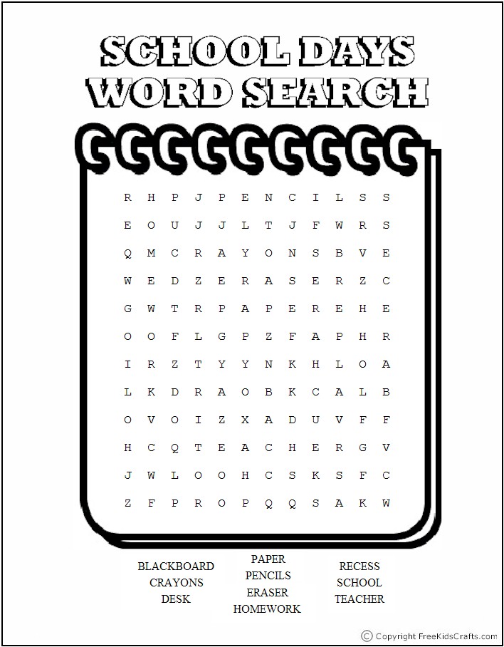 Back to School Word Search And Maze Back to School Word Search And Maze